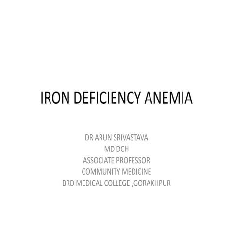 Iron deficiency anemia | PPT