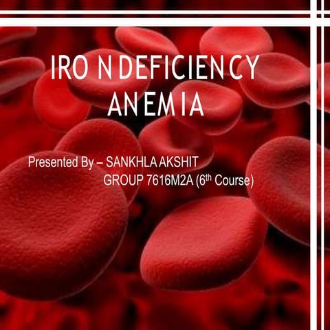 Iron deficiency anemia. | PPT