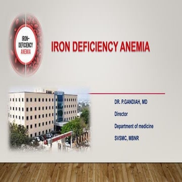 Iron deficiency anemia final | PPTX | Blood Disorders | Diseases and ...