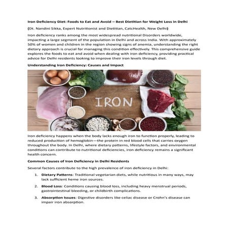 Iron Deficiency Diet: Foods to Eat and Avoid – Best Dietitian for ...