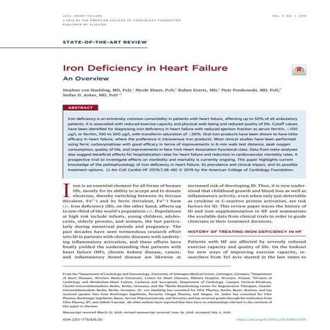 Iron deficiency in heart failure | PDF