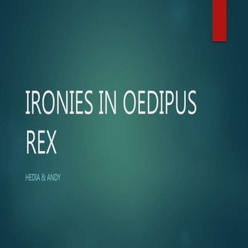 Ironies in oedipus_rex | PPT
