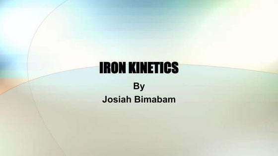 Total iron binding capacity | PPT