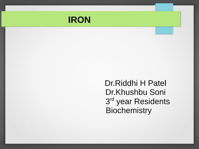 Total iron binding capacity | PPTX