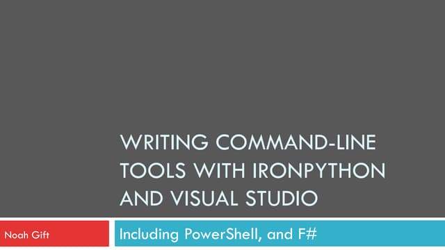 PyCon 2011: IronPython Command Line | PPT PyCon 2011: IronPython Command Line | PPT