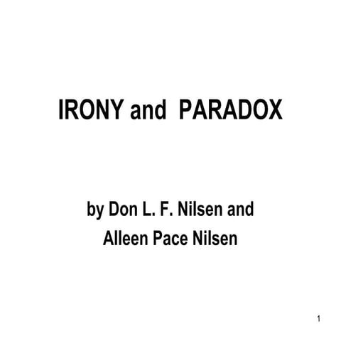 Irony and Paradox | PPT
