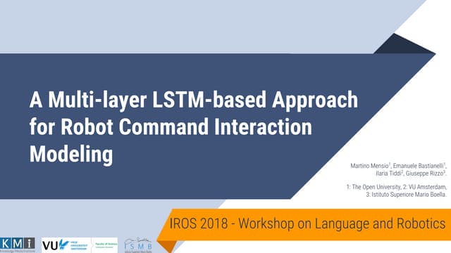 A Multi Layer Lstm Based Approach For Robot Command Interaction Modeling Ppt
