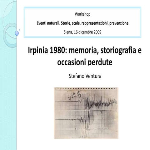 Irpinia 1980 stefano ventura | PPTX