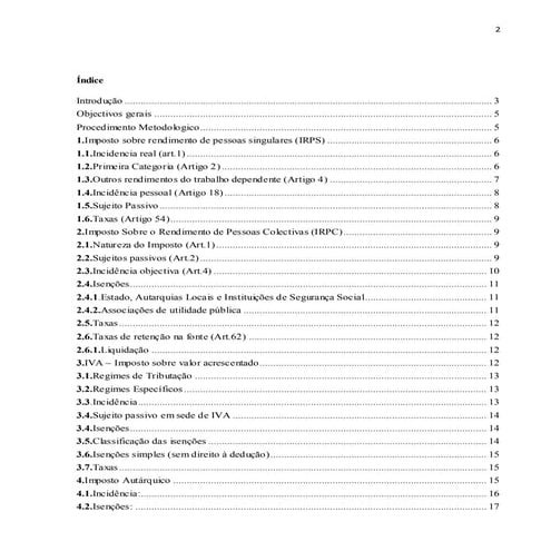 Código do Imposto Sobre Rendimento das Pessoas Singulares (IRPS) | PDF