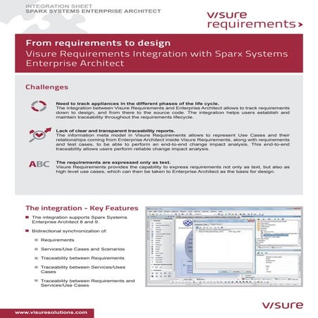 Visure Requirements integration Sparx EA Visure Solutions | PDF ...