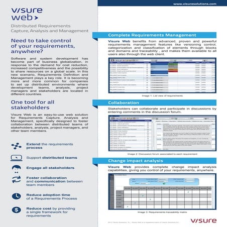 Visure Web Distributed Requirements Capture Analysis and Management | PDF