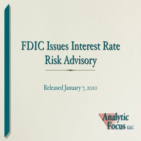 FDIC Issues Interest Rate Risk Advisory | KEY