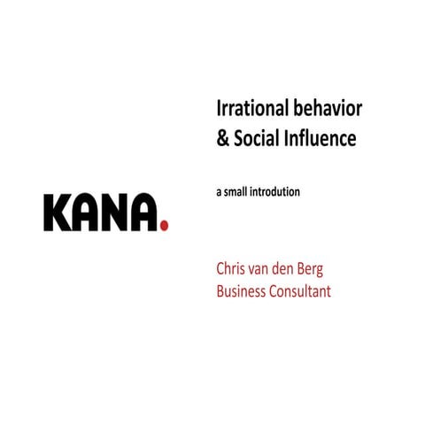 Irrational behavior & social influence | PPTX | Business and Finance