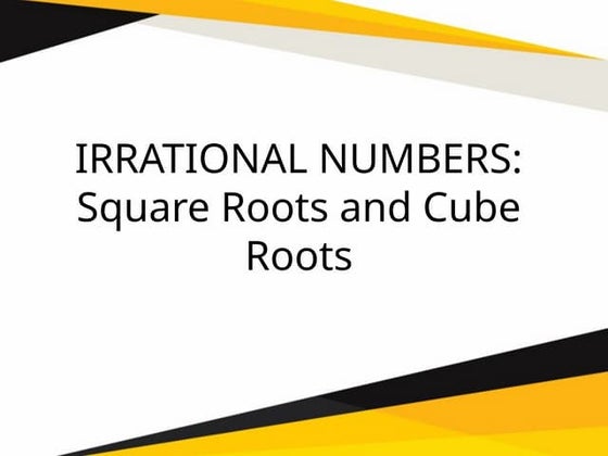 Chapter 2 Squares, Square roots, Cubes and Cube roots | PPT