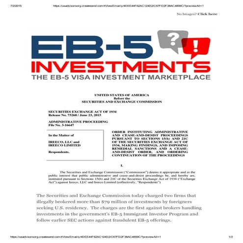 EB5Projects.com November 2015 newsletter | PDF
