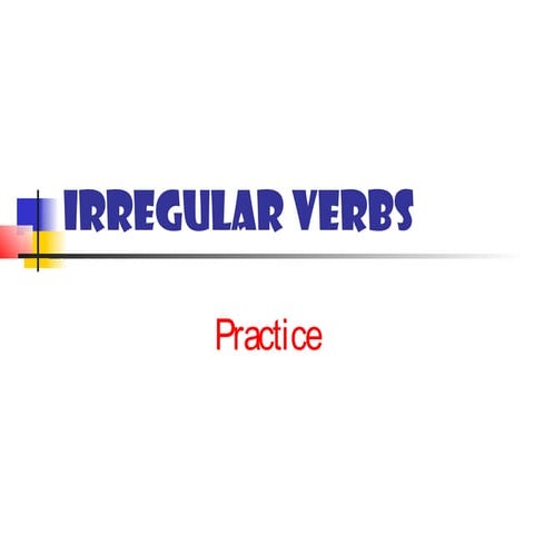 Irregular verbs | PPT