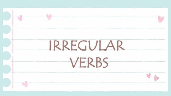 Irregular verbs list | PDF