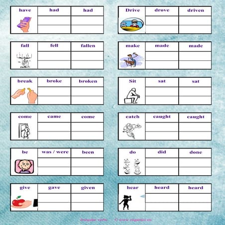 Irregular verbs part1 | PDF