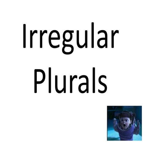 Irregular plurals | PPT