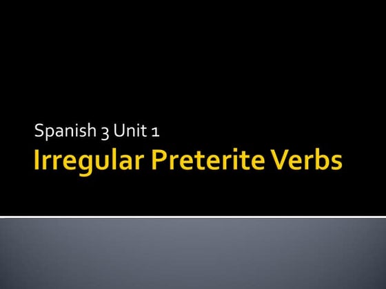 Conjugacion verbos regulares e irregulares | PDF