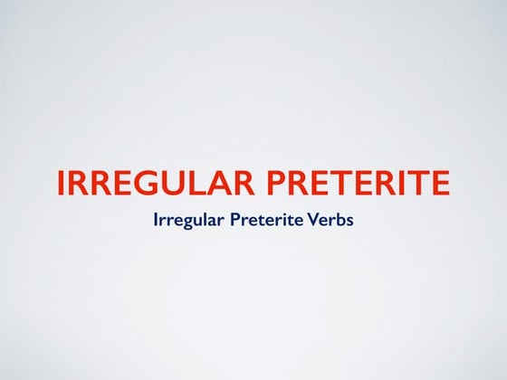 Regular preterite hacer dar ver | PPT