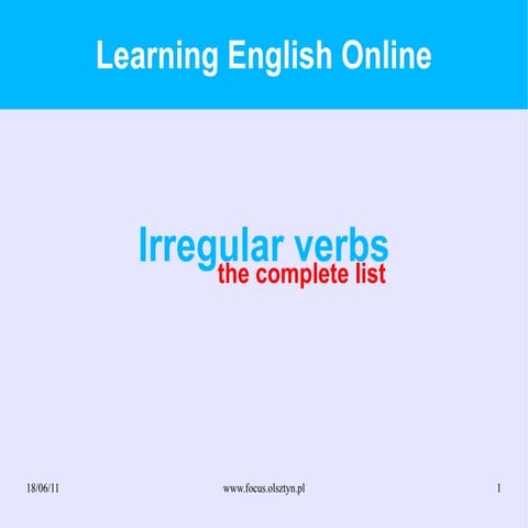 Irregular verbs grouped | DOC