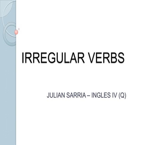Irregular Verbs | PPTX