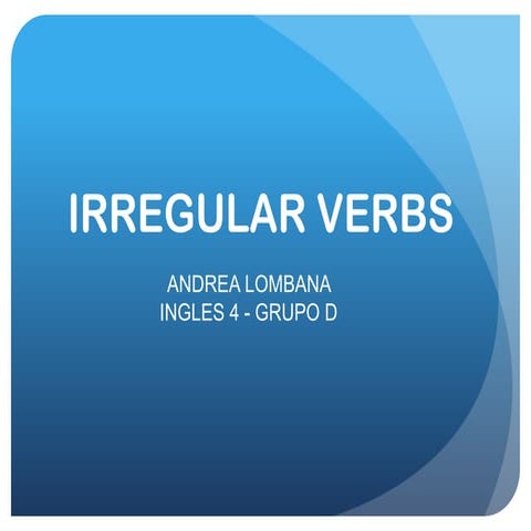 IRREGULAR & COMPOUND VERBS | PPTX