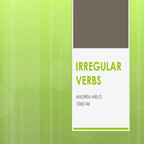 Irregular verbs | PPT