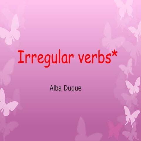 Irregular verbs | PPT