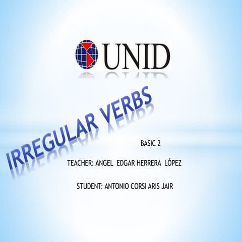 Irregular verbs | PPTX