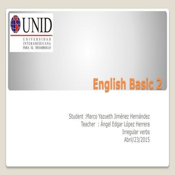 Irregular verbs | PPTX