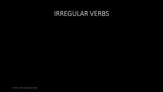 regular verbs | PPT
