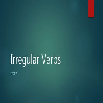 Irregular verbs 2 | PPT