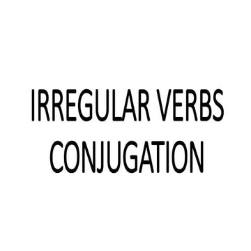 Irregular Verbs | PPTX