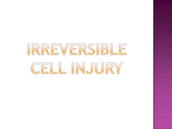 Reversible cell injury I Pathology | PPTX | Lung and Respiratory Health ...