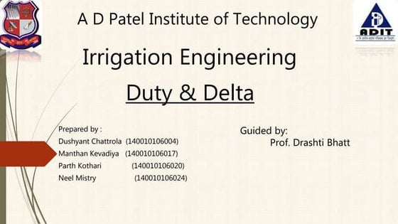 Water conveyance and distribution | PPT