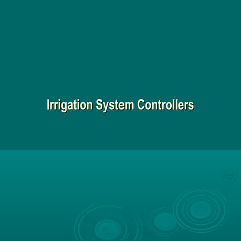Irrigation controller-system | PPT