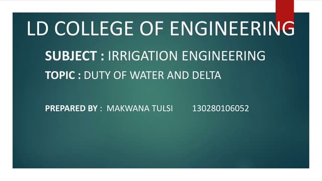 PLANNING AND DESIGN OF PIPE DISTRIBUTION NETWORK (PDN). | PPTX