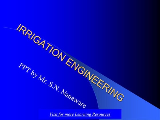 Lec 9 Border irrigation – Design and hydraulics.ppt