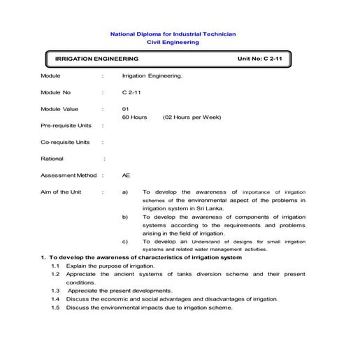 NCIT civil Syllabus 2013-2014 | DOCX | Civil Engineering Industry ...