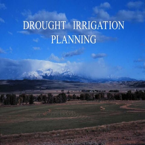 Irrigation Planning for a Drought Presentation | PPT