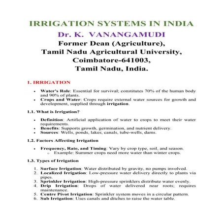 Traditional methods of irrigation | PPTX