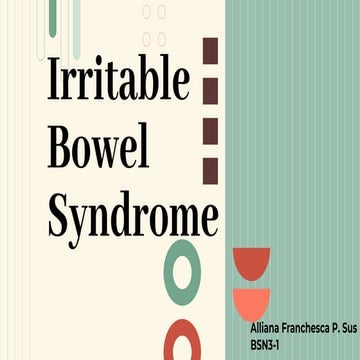 Irritable Bowel Syndrome (IBS) | ODP