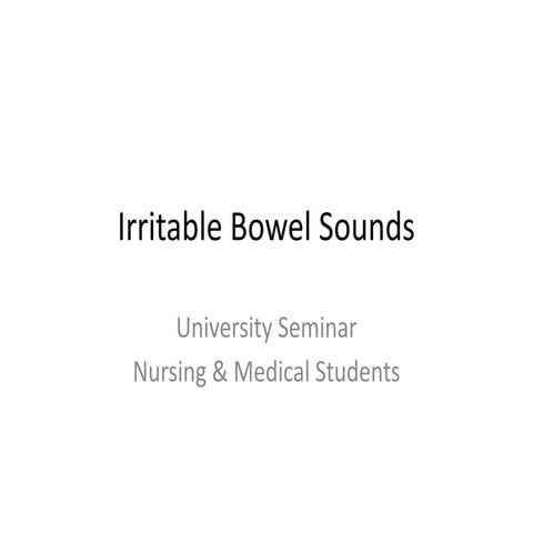 Bowel sounds | PPTX