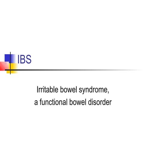 Irritable bowel syndrome | PPT