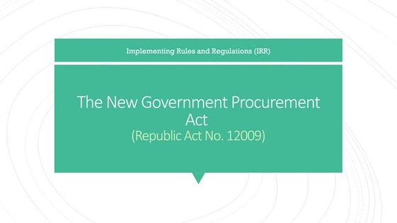 RA 12009: Amended Procurement Law SALIENT POINTS.pptx
