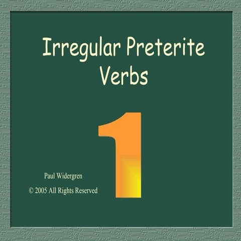 Irregular Preterite | PPT
