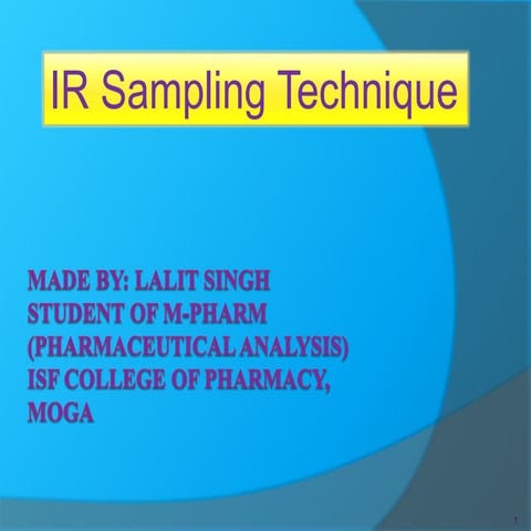IR Sampling technique_ Lalit | PPTX