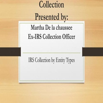 IRS Payroll Tax Collection by Entity Types | PPTX